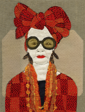 Sue Stone, the woman with a fish – Artyembroidery.com